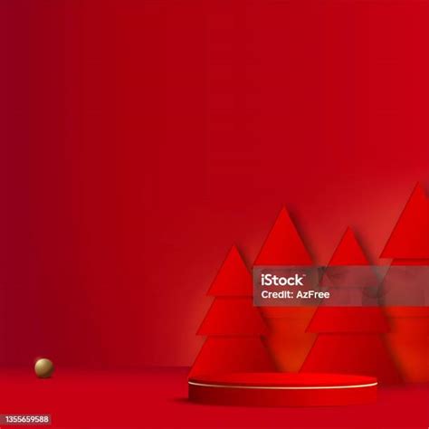 메리 크리스마스와 붉은 연단과 종이 소나무와 새해 복 많은 새해 배경 벡터 0명에 대한 스톡 벡터 아트 및 기타 이미지 0명