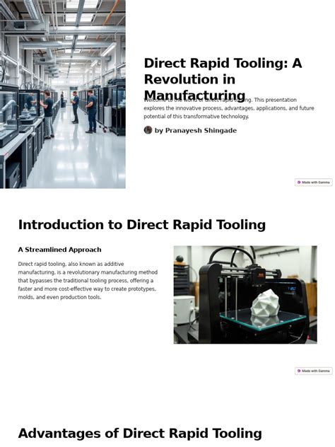 Direct Rapid Tooling A Revolution In Manufacturing Pdf 3 D Printing Secondary Sector Of