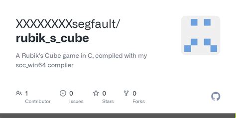 GitHub XXXXXXXXsegfault Rubik S Cube A Rubik S Cube Game In C Compiled With My Scc Win
