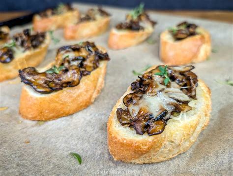 Mushroom Bruschetta With Gruyere And Thyme Saltedpasta