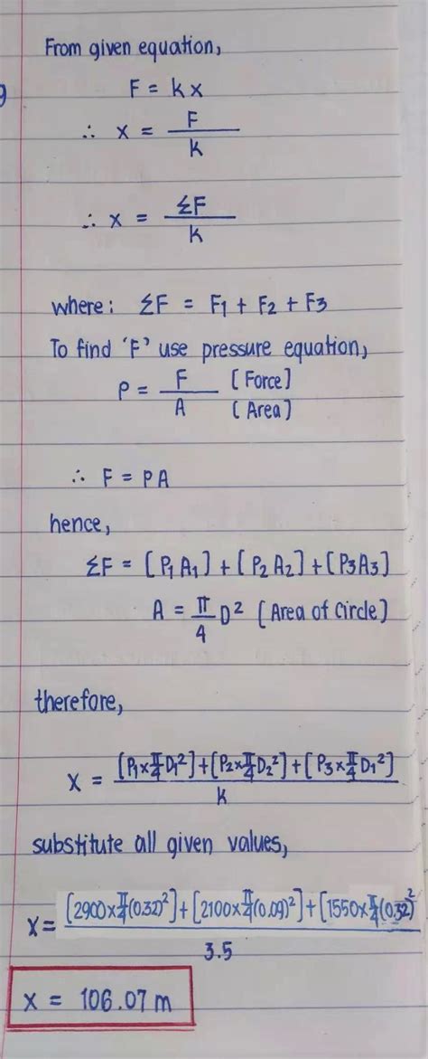 [solved] 2 The Force Generated By A Spring Is Given By F Kx Where K Is The Spring Constant