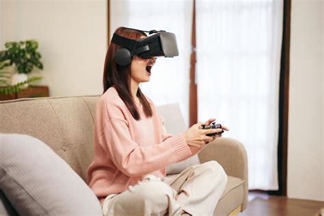 Premium Photo Young Woman Lesbian Wearing Sweater And Vr Goggles