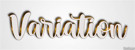 Variation White Gold Text Effect Generator