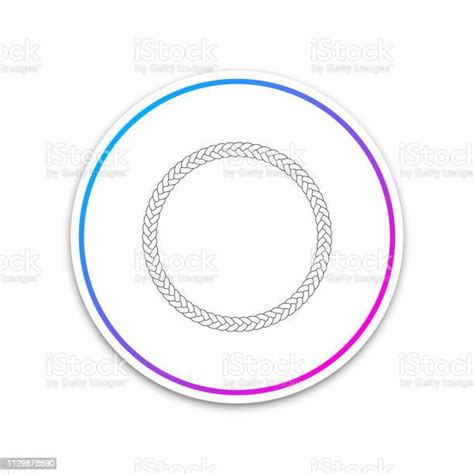 로프 프레임 아이콘 흰색 배경에 고립입니다 항해 밧줄에서 프레임입니다 장식 둥근 해양 로프입니다 화이트 원 버튼입니다 벡터