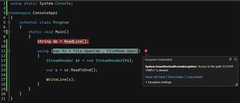 C 访问文件错误： Accesss To Path Is Denied Windin 博客园