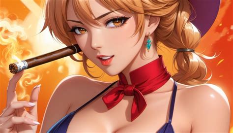 Woman With Cigar And Prominent Cleavage Stable Diffusion Online