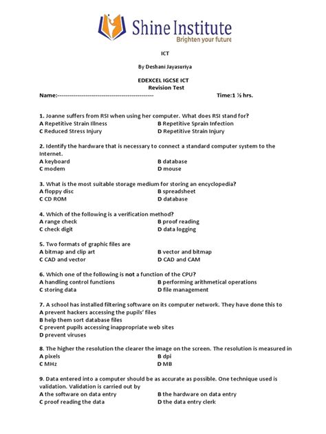 edexcel ict revision theory pdf