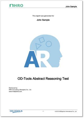 OD Tools Abstract Reasoning Test AR