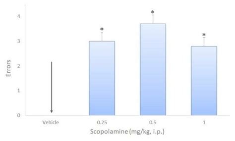 Effect Of Scopolamine Hydrochloride Scopolamine 025 10 Mgkg On Download Scientific