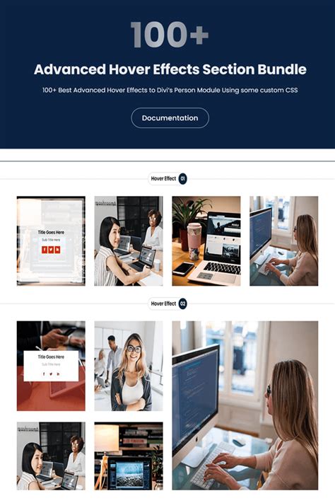divi advanced hover effects section bundle