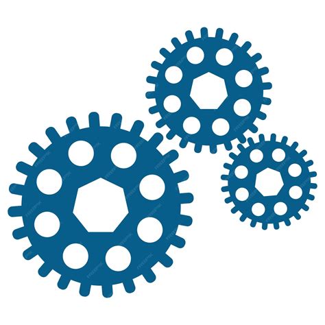 Premium Vector Gears Icon On Metal Internet Button