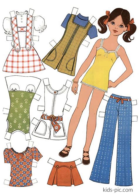 Бумажная кукла шаблон распечатать