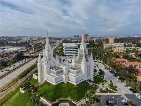 Aerial View Of The San Diego California Temple Editorial Photography