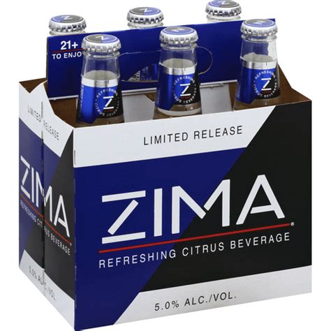 Zima Flavored Malt Beverage 6 Pack 12 Fl Oz Bottles 5 Abv Malt