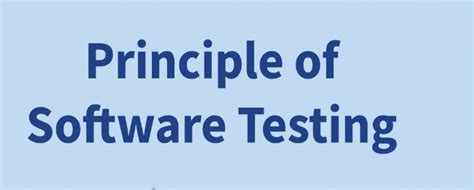 The Principle Of Software Testing Quantum