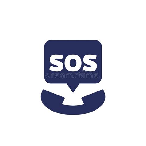 SOS Signal In The Phone Icon Vector Stock Vector Illustration Of Support Warning 292643431