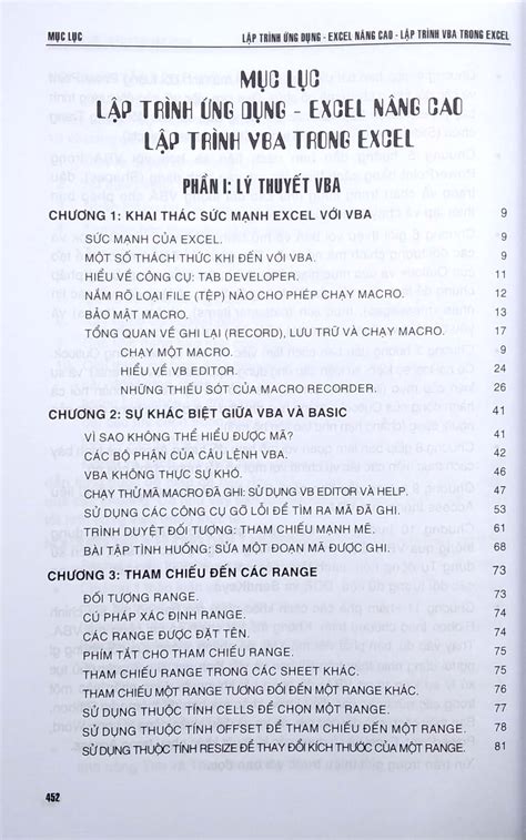 Sách Lập Trình Ứng Dụng Excel Nâng Cao Lập Trình Vba Trong Excel Dùng C Fahasacom