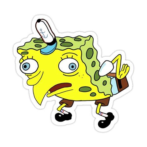 Spongebob Meme Sticker By Sylvieit Autocollant Voiture Autocollant