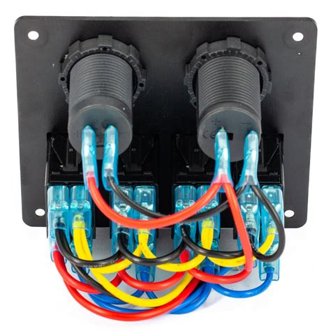 4 Rocker Switch Marine Cig Socket Usbc Qc Usb Qc Socket Includin