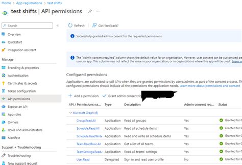 Graph Api Does Not Work For Scheduleshifts 403 Error Microsoft Qanda