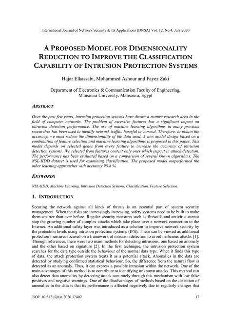 A Proposed Model For Dimensionality Reduction To Improve The