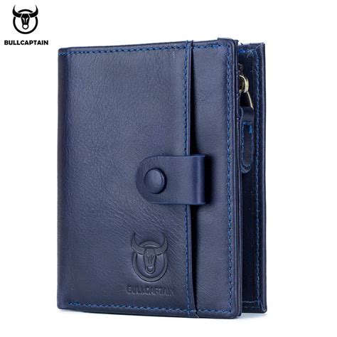 Bullcaptain Mens Leather Rfid Multifunction Storage Coin Wallet Qb 231
