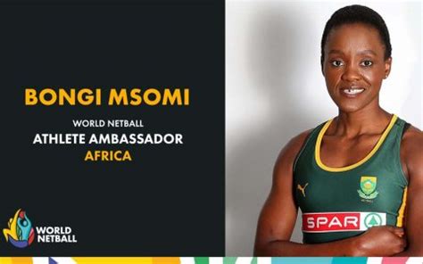 World Netball Announces Bongi Msomi As African Athlete Ambassador
