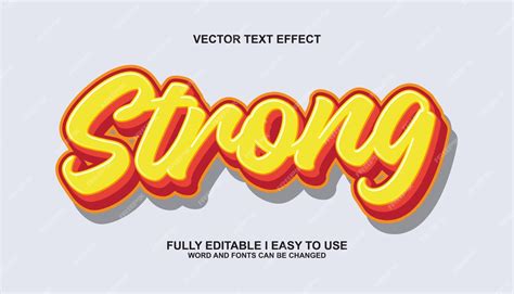 Premium Vector 3d Editable Strong Text Effect Scipt Style Texxt