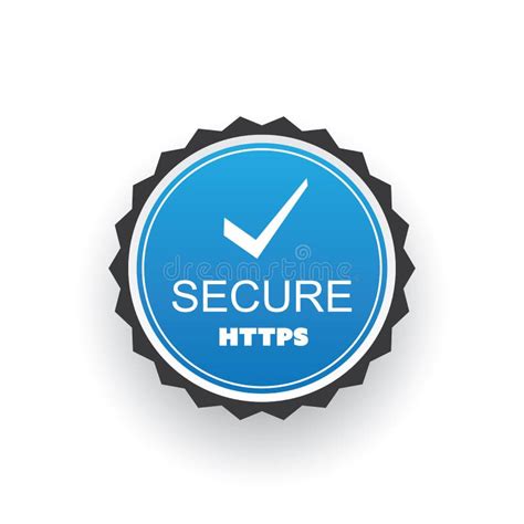 secure website certificate badge stock vector illustration of proud