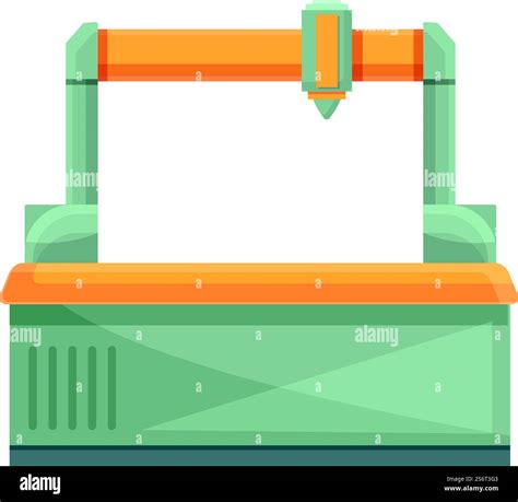 Controller Cnc Machine Icon Cartoon Vector Factory Equipment Industry Lathe Controller Cnc