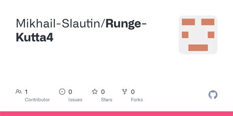 Github Mikhail Slautinrunge Kutta4