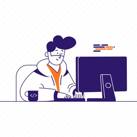 Developer Outline Programmer Web Coding Code Programming