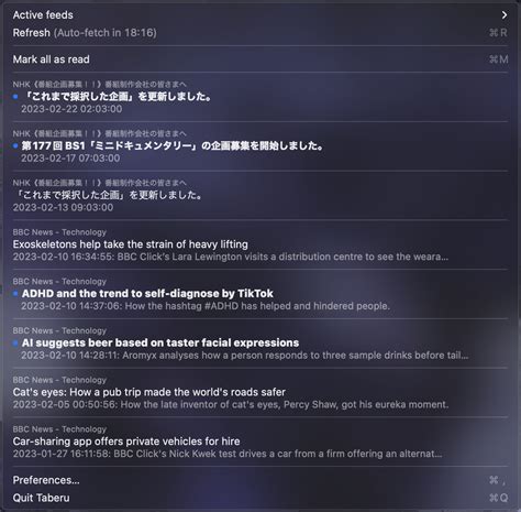 Github Mnpntaberu A Simple Rss Feed Parser For Macos Which Lives In