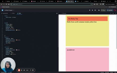 👩🏽‍💻 Manisha Basra Jscodelover On Linkedin Understanding Position Sticky And Overflow Property