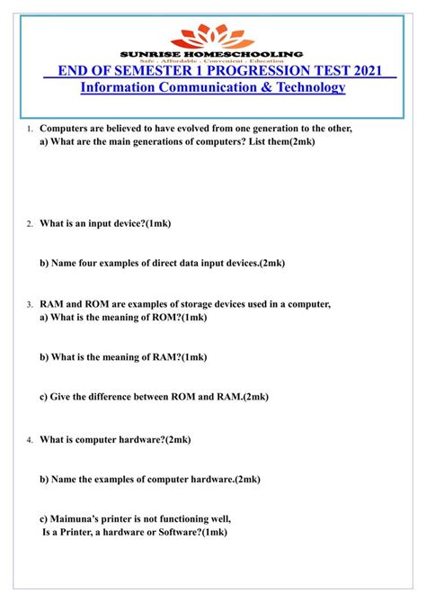 Ict 8 Interactive Worksheet Edform What Is Computer Ict Worksheets
