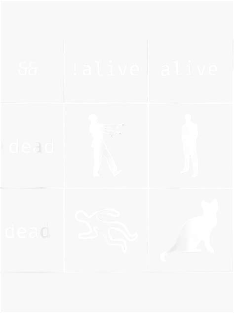 Boolean Logic Alive And Dead Sticker By Kally11 Redbubble