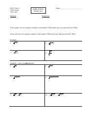 Simplifying Radicals Evaluating Square And Cube Roots Course Hero