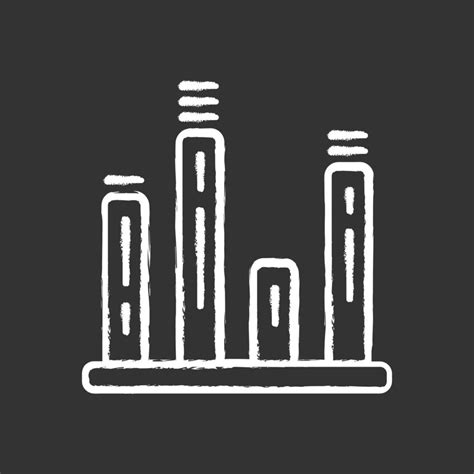 Bar Graph Chalk Icon Diagram Line Graph Statistics Data Visualization Symbolic