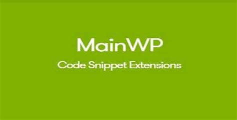 Plugin Mainwp Code Snippets Wordpress