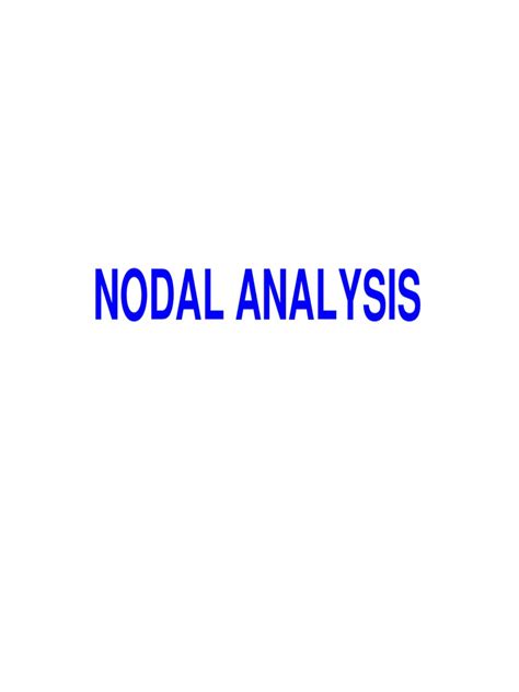 Nodal Analysis Pdf Electrical Network Computer Engineering