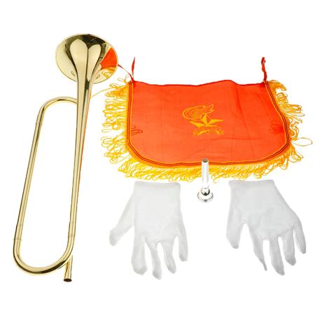 Tooyful Golden Brass B Tone Bugle Trumpet With C Grandado