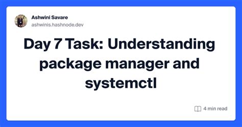 Ashwini Savare On Linkedin Day 7 Task Understanding Package Manager