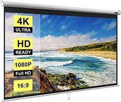 80 Manual Pull Down Projector Screen Matthews Auctioneers