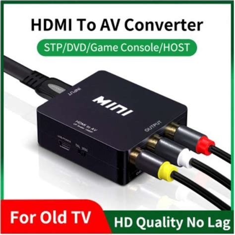 Promo HDMI TO AV RCA Converter Adaptor Mini Box HDMI AV Mini HDMI AV New Diskon Di Seller