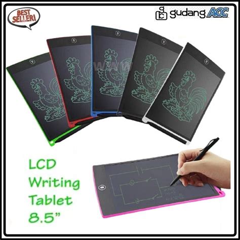 LCD Writing Tablet 8 5 Stylus Pen Papan Tulis Hapus Digital Papan Gambar Papan Tulis