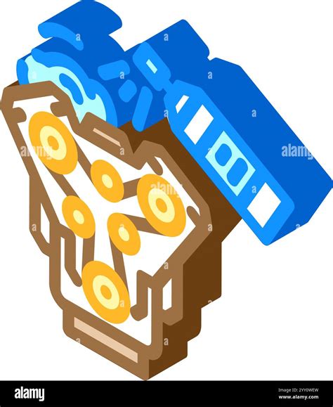 Engine Degreaser Car Care Isometric Icon Vector Illustration Stock