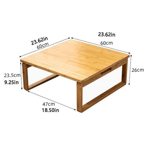 foldable low table bamboo japanese style coffee table square tea table