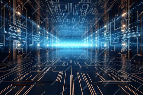 Digital Circuitry Background With Binary Code Premium Ai Generated Image