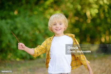 화창한 날 여름 방학 동안 쾌활하게 웃고 있는 미취학 아동의 초상화 자유 행복한 어린 시절 무한한 가능성의 개념 금발 머리에 대한 스톡 사진 및 기타 이미지 Istock