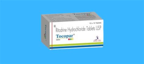 Ritodrine 10mg Tablet Exporter Supplier Wholesaler Distributor